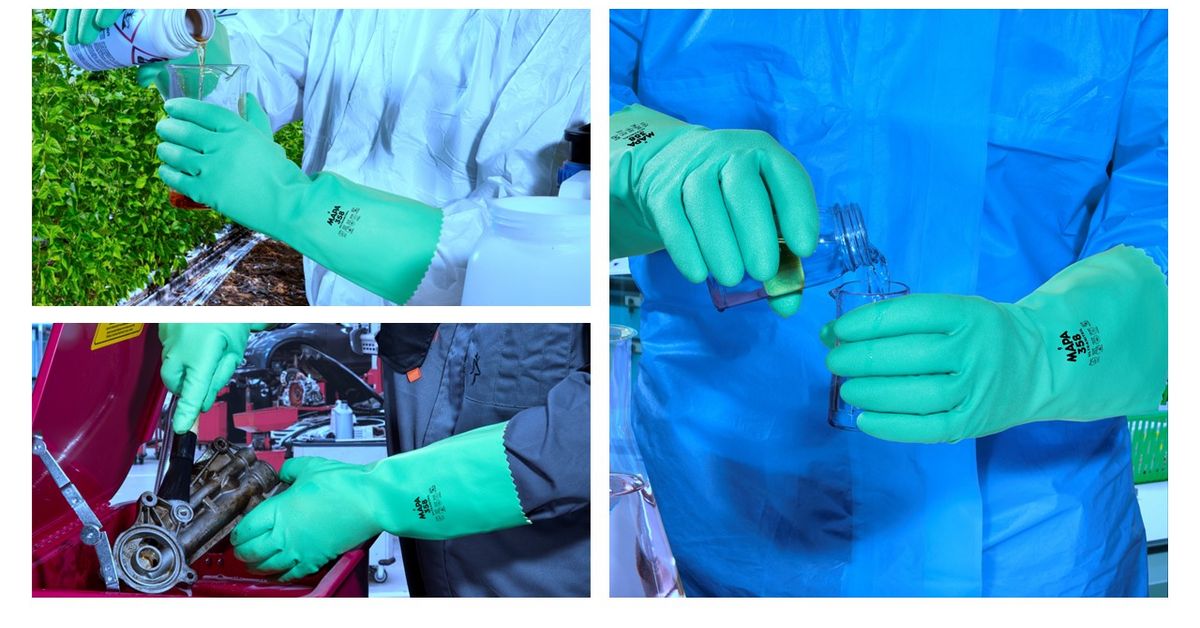 chemical protection gloves PPE nitrile grip thermal | MAPA Professional
